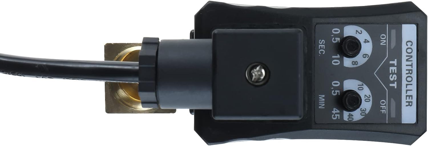 Yaegoo Automatic Gas Tank Valve, 1/2" AC 110V Automatic Timed Condensate Drain Valve with Power Cable