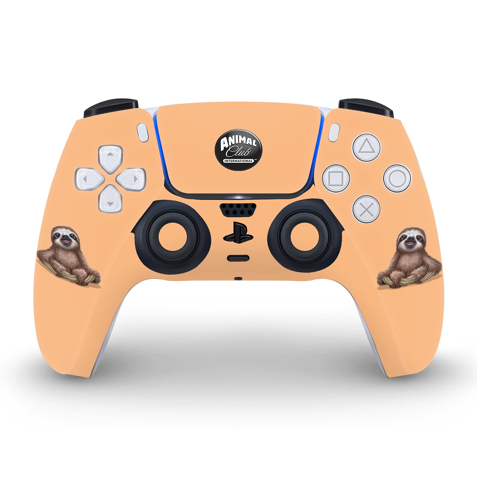 Head Case Designs Officially Licensed Animal Club International Sloth Faces Vinyl Faceplate Sticker Gaming Skin Decal Compatible With Sony PlayStation 5 PS5 Disc Edition Console & DualSense Controller