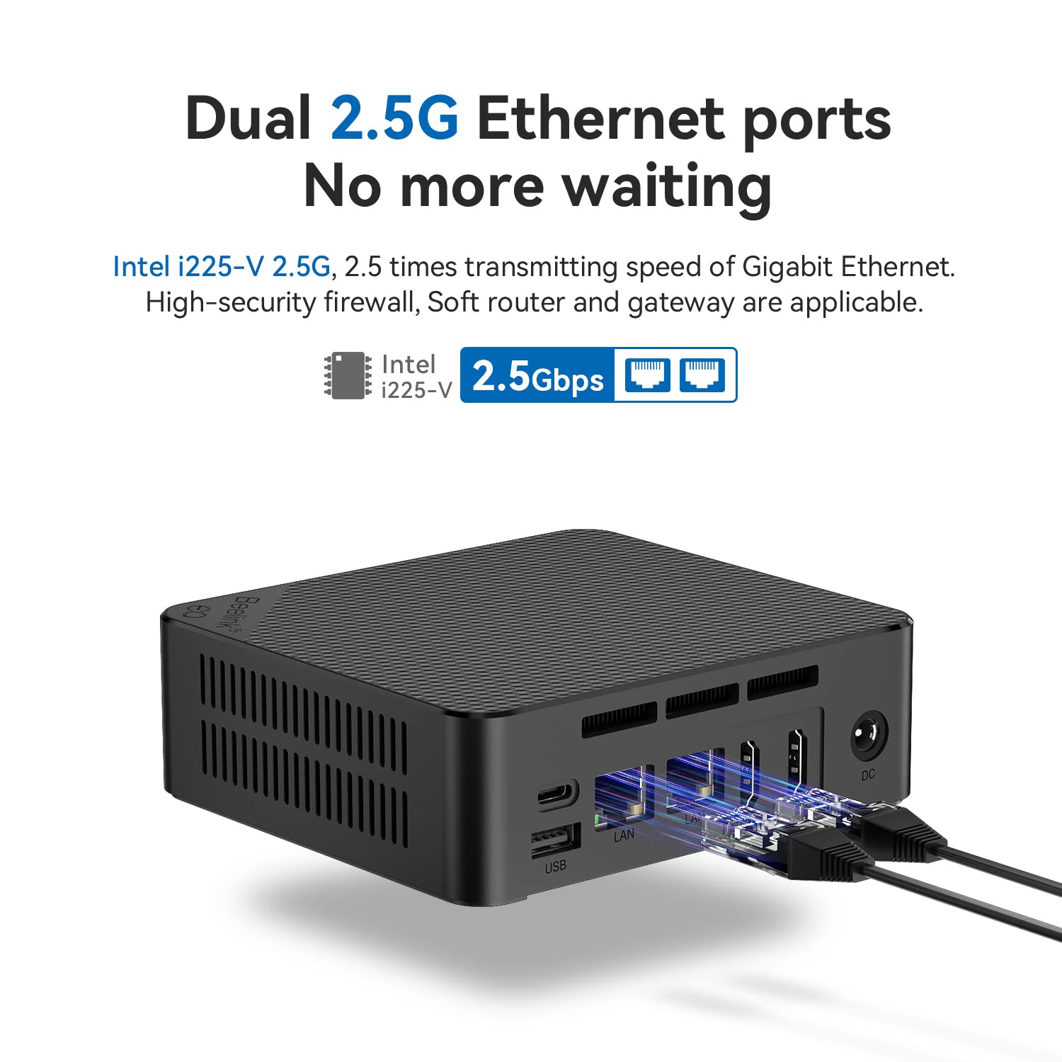 Beelink EQ12 Mini PC, Intel 12th Gen Alder Lake-N100(4C/4T, Up to 3.4GHz), 16GB DDR5 RAM 500GB PCIe3.0 x1 SSD, Mini Desktop Computer Support 4K Triple Display/USB3.2/WiFi6/BT5.2/Dual 2.5Gbps/HTPC/ROS