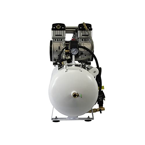 California Air Tools 20060CAD 20-Gal 6.0 Hp 125 PSI Stationary Electric Ultra Quiet & Oil-Free Air Compressor with Automatic Drain Valve Off White