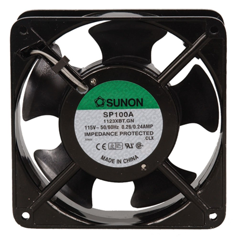 SUNON SP100A-1123XBT-R AC Fan Ball 117 CFM 50dB Flange Mount, 115V, 60Hz, 0.24 Amp, 20W, 3150 RPM, 1.5" - 102884