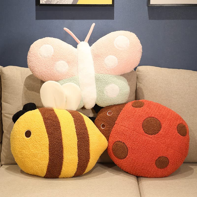 TONGSONG Cute Pillow Plush Ladybug Stuffed Animal Stuff Ladybird Plush Pillow Toys Kawaii Soft Lady Beetle Pillow Hugging Stuffed Ladybug Gift for Kids Home Decor¡
