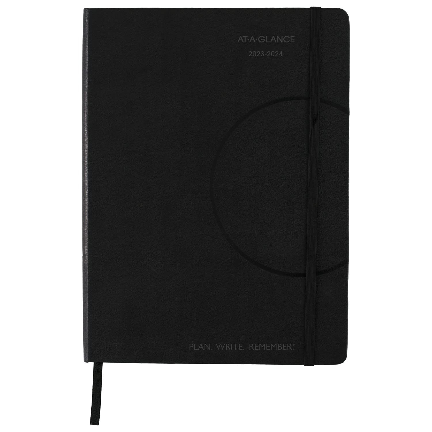 AT-A-GLANCE 2023-2024 Academic Planner, Weekly & Monthly, Hourly Appointment Book, 7-1/2" x 10", Medium, Pocket, Hardcover, Plan.Write.Remember., Black (70795705)