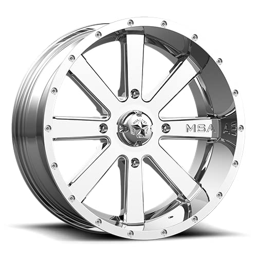 MSA OFFROAD WHEELS M34 Flash 22" Inch 4x137 Wheel Rim 22x7 +0mm Chrome