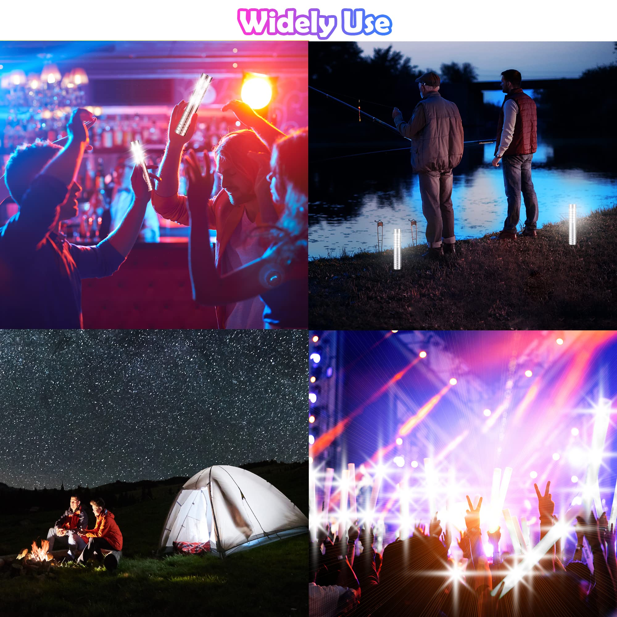 Arrozon LED Strobe Baton Light LED Bottle Service Light Party Flashing Light, Reusable Handheld Light with 3 Lighting Modes for Party,Concert Event Outdoor, Festivals, Bars, Concert Event