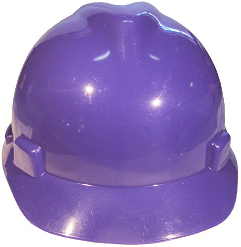 MSA V Cap Style Hard Hats w/FasTrac III Suspensions and Handy Tote Bag - Purple