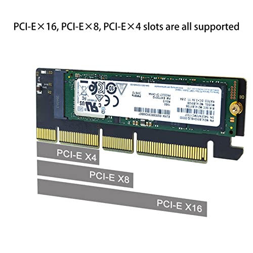 bibididi M.2 Ssd Nvme to Pieceie 3.0 Hard Drive Disk Adapter Card Support 2280 2260 2242 2230 Pieceie X4 X8 X16 Ahci Protocol