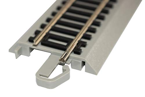 Bachmann Trains E-Z TRACK REVERSING 18" RADIUS CURVED (4/card) - NICKEL SILVER Rail With Grey Roadbed - HO Scale
