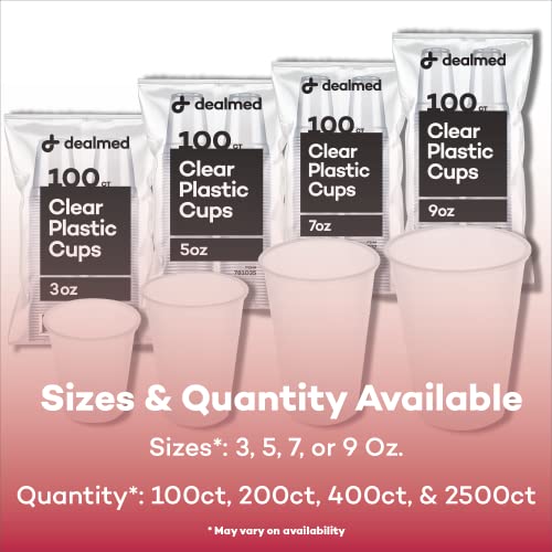 Dealmed 3 oz. Disposable Plastic Cups β 100% Recyclable Cups for Doctor's Offices, School Nurse's, Hospitals, at Home and More (Pack of 100)