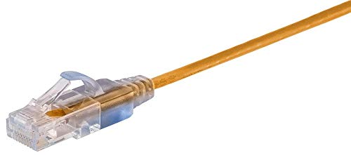Monoprice Cat6A Ethernet Patch Cable - 5 Feet - Yellow (5 Pack) Network Internet Cord - RJ45, Stranded, UTP, Pure Bare Copper Wire, 30AWG - SlimRun Series
