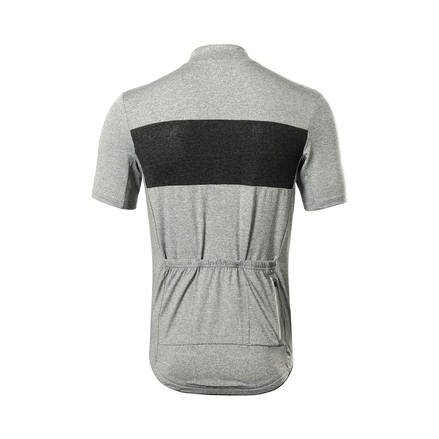 ARSUXEO Men's Elastic Cycling Jersey Short Sleeves MTB Bike Shirt 639 Dark Gray Size Medium
