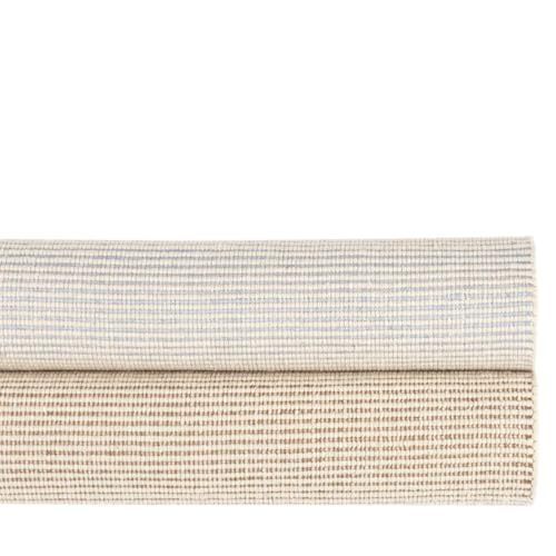 Dash and Albert Haverhill Cotton Area Rug - 8' x 10' Neutral Solid Handwoven Accent Rug - Durable, High Traffic Areas Hallway, Living Room, Stairs, Bedroom