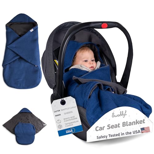 Swaddyl Carseat Cover - Car Seat Cover for Baby Carseat - Baby Girl Car seat Blanket - Car Seat Blankets for Babies Winter Essential