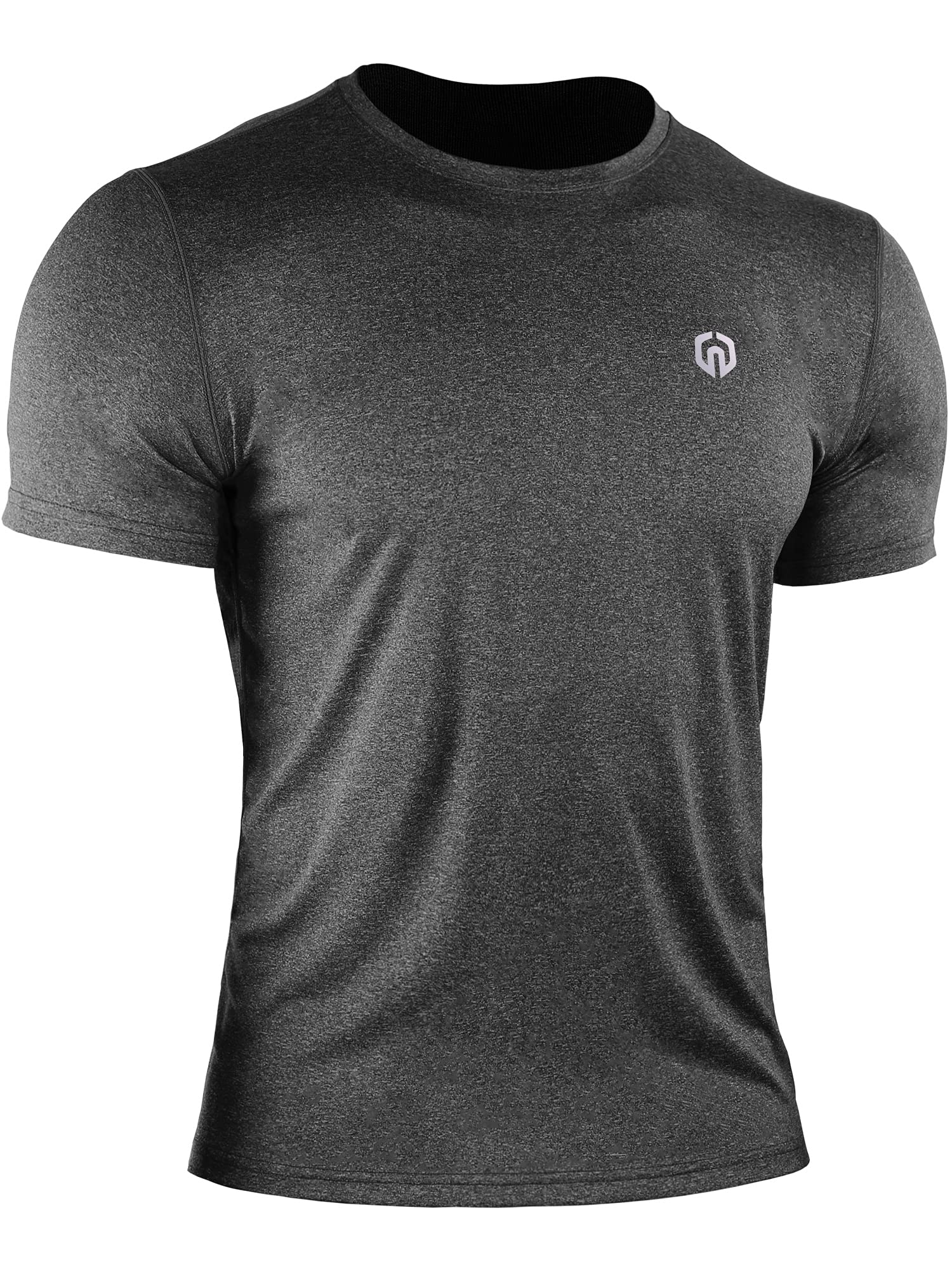 NELEUS Men's 3 Pack Dry Fit Athletic Running Shirts,506 Black/Blue/Red,M