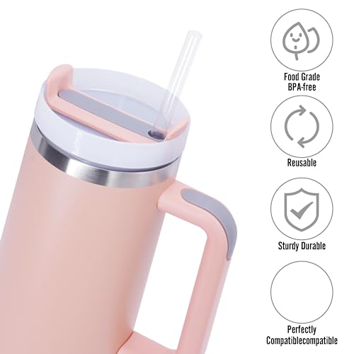 MLKSI Straw Replacement for Hydrapeak Voyager 40 oz Tumbler With Handle