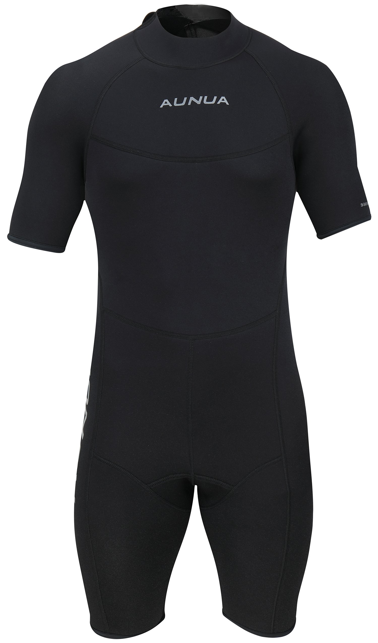 Aunua Men's 3/2mm Premium Neoprene Diving Suit Full Length Snorkeling Wetsuits(6031 Black 3XL)