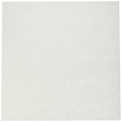 American Crafts Duotone Glitter Cardstock 12"x12"-White 15 per Pack