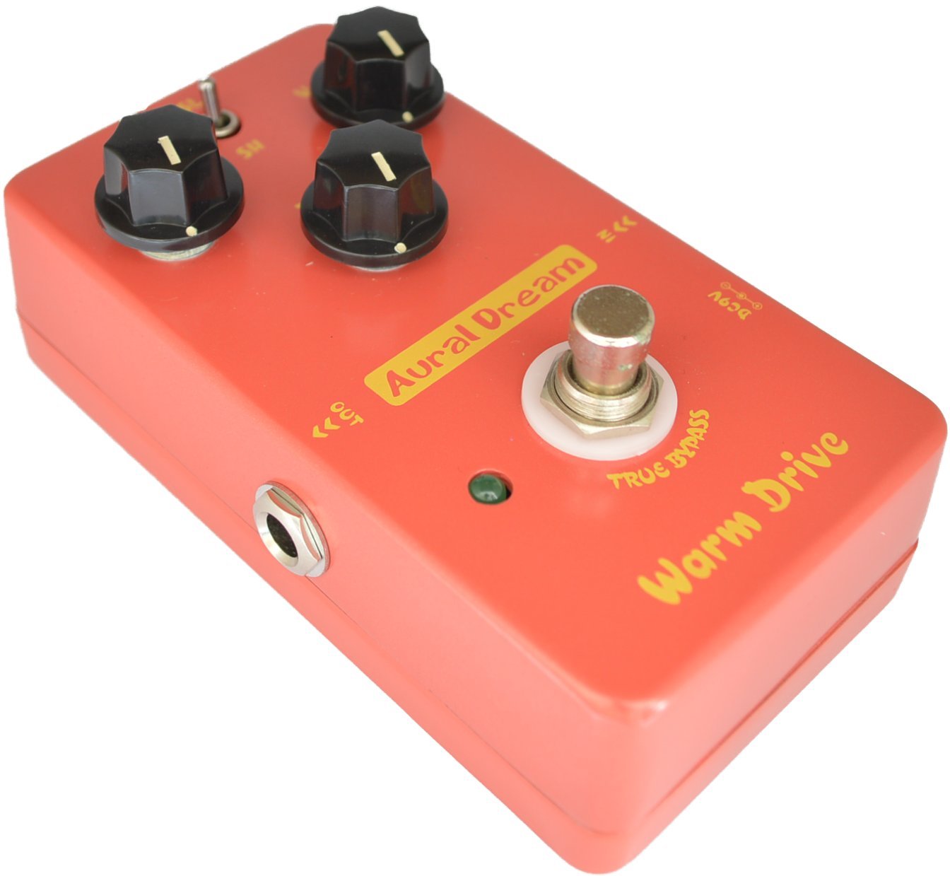 Aural Dream Warm Drive Guitar Effect Pedal includes Low-gain Blues for 2 Overdrive modes,True Bypass