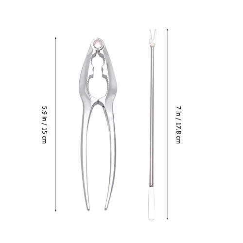 Household Tools Stainless Steel Set 8pcs Lobster Crackers and Picks Set Walnut Opener Crab Leg Tools Stainless Steel Seafood Crackers Forks Nut Set Zinc Alloy Household Tool Set