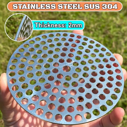 CAMP FANSIPAN Pellet Adapter for Solo Stove Mesa, Mesa XL, Campfire, Titan, Lite Fire Pit.Dual Fuel Wood, Pellet.Prevents Pellets Falling, Increase Burn Time.Stainless Steel.Thickness 2mm