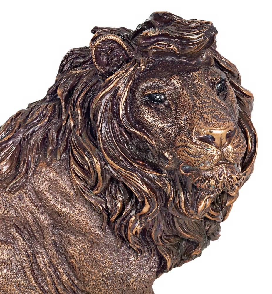 Kensington Hill Regal Lion 11" High Sculpture in a Bronze Finish