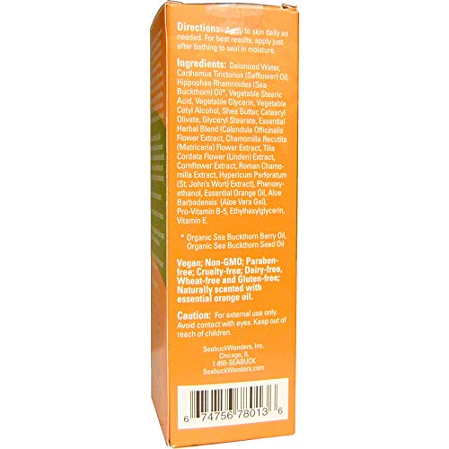 SeabuckWonders Organic Sea Buckthorn Body Lotion, 6 FL OZ