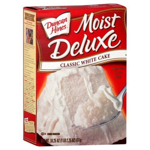 Duncan Hines Moist Deluxe Cake Mix Premium Classic White Cake 16.5 Oz- 4 Packs