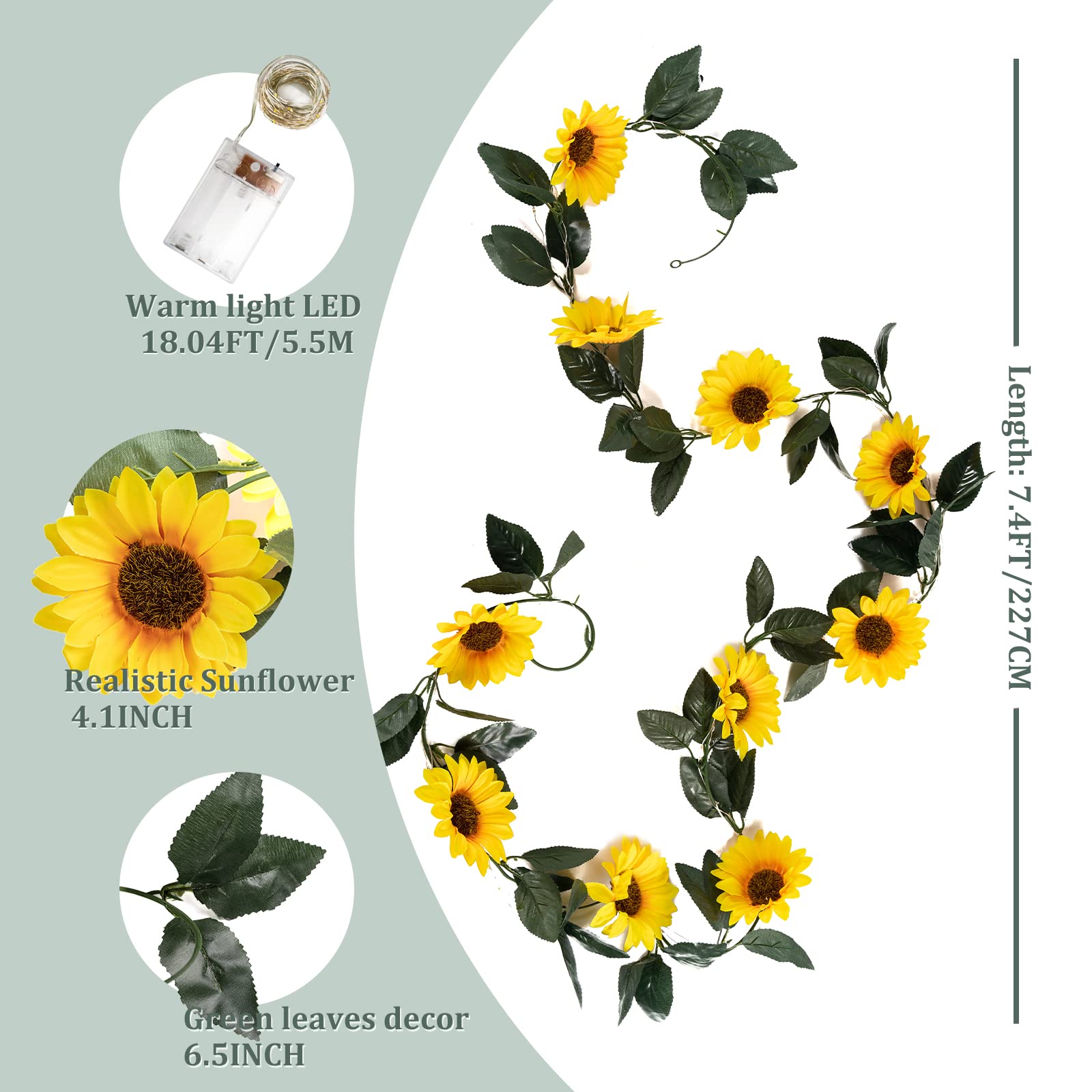 Beferr 30pcs Artificial Fabric Sunflower Heads 4.1" Silk Yellow Sunflower for Home Garden Craft DIY Art Wedding Party Decor