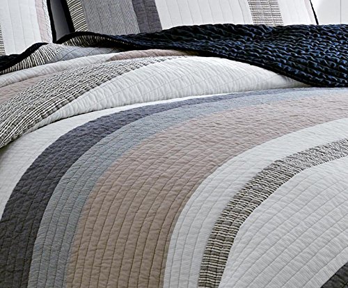 Nautica | Tideway Collection | Sham - 100% Cotton, Envelope Closure, Pre-Washed for Extra Comfort, Standard Sham, Slate Blue