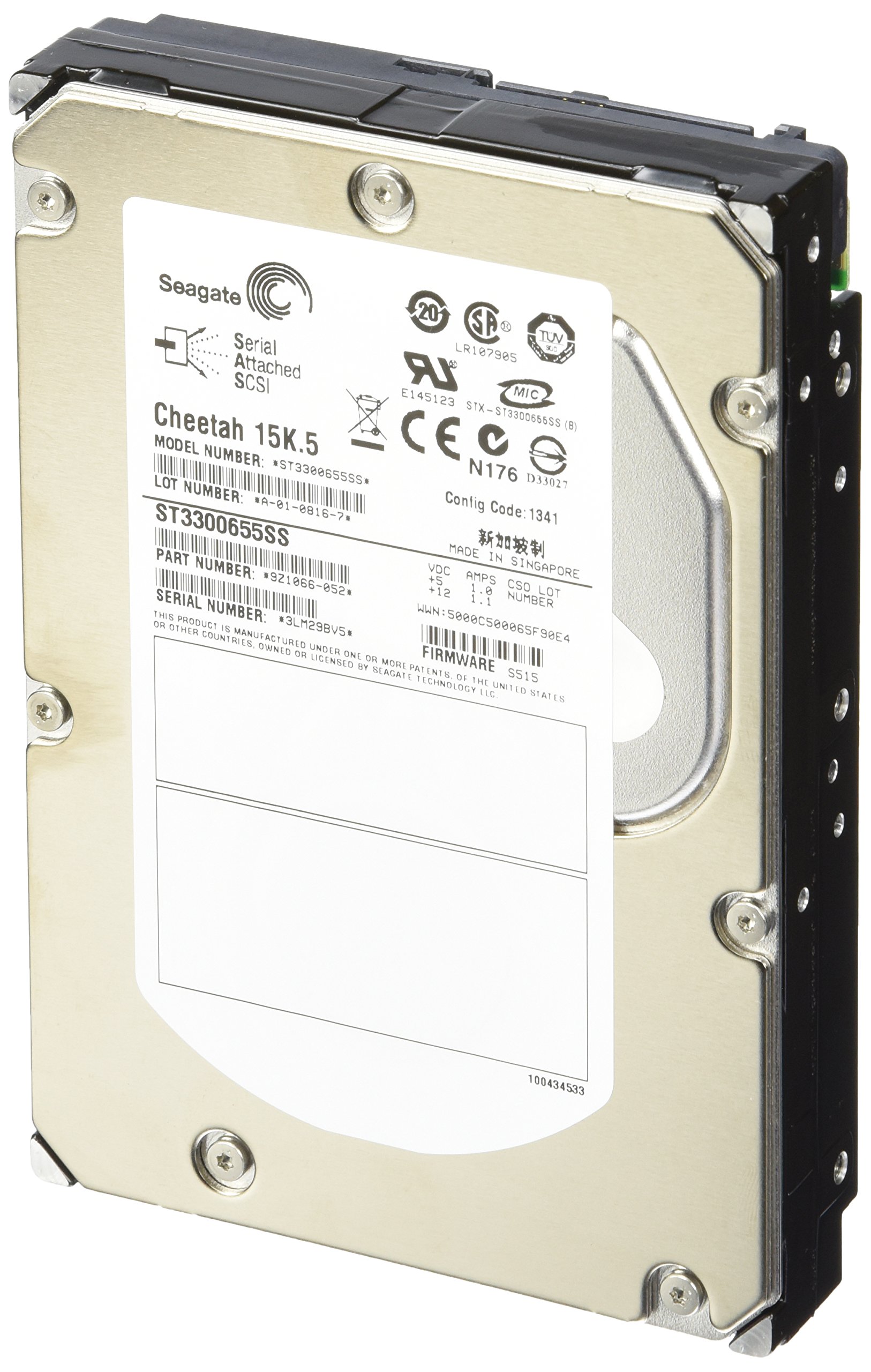 Seagate Cheetah 15K.5 - Hard drive - 300 GB - internal - 3.5" - SAS - 15000 rpm - buffer: 16 MB - ST3300655SS
