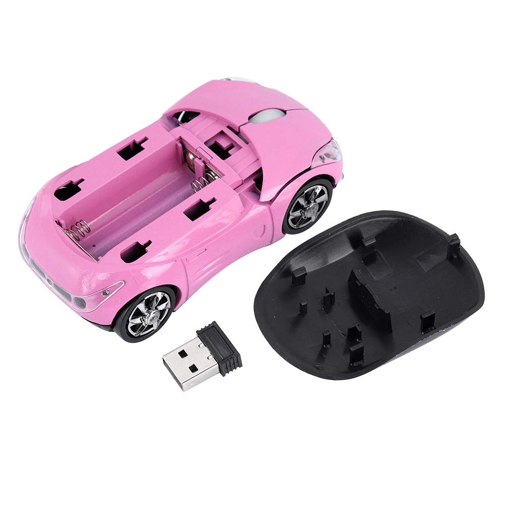 Lazmin Wireless Mouse, 2.4G Wireless Mouse Bluetooth Optical Mouse 1600DPI for Mac/ME/Windows PC/Tablet Gaming Office (Pink)