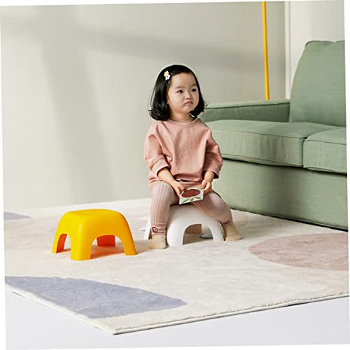 Collapsible Foot Stool Plastic Stool Step Stool Foldable Step Stool for Kids Step Stool Stool Small Stool Shoe Changing Stool Cartoon White Adult Step Stool