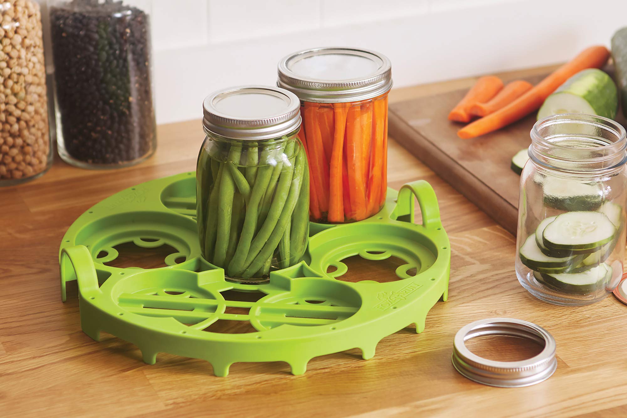 Farm to Table Dual Canning Rack, Nylon, Quart or Pint Sizes 11.5 x 11.5 x 2