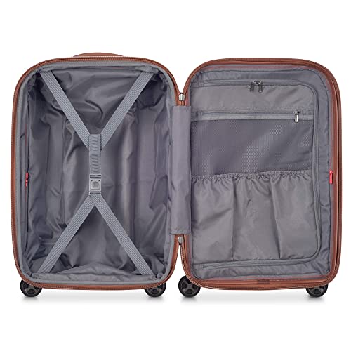DELSEY Paris St. Tropez Hardside Expandable Luggage with Spinner Wheels, Black, Checked-Large 28 Inch