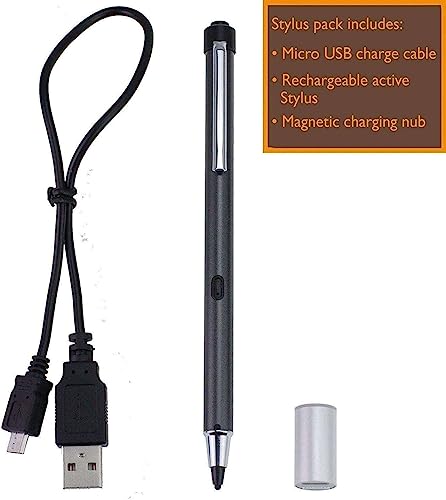 Broonel Grey Rechargeable Fine Point Digital Stylus - Compatible with TECLAST Tablet Android 12 P25T Tablets 10 Inch