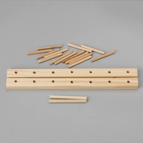 Fancyes Sewing Thread Holder Embroidery Knitting Multispool Needlework Quilting Rope Strings Organizer Wood Shelf Wood Thread Rack, 29.5cmx9.5cmx4.6cm