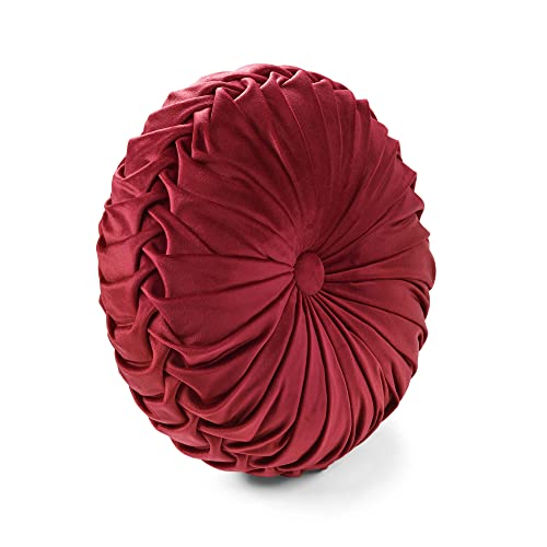 Lush Decor Decorative Pillow, 15" Round, Red