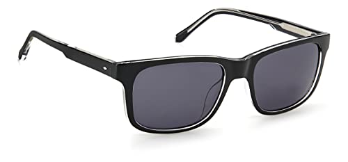Fossil Men's Male Sunglass Style FOS 3119/G/S Rectangular, Black/Gray, 55mm, 18mm