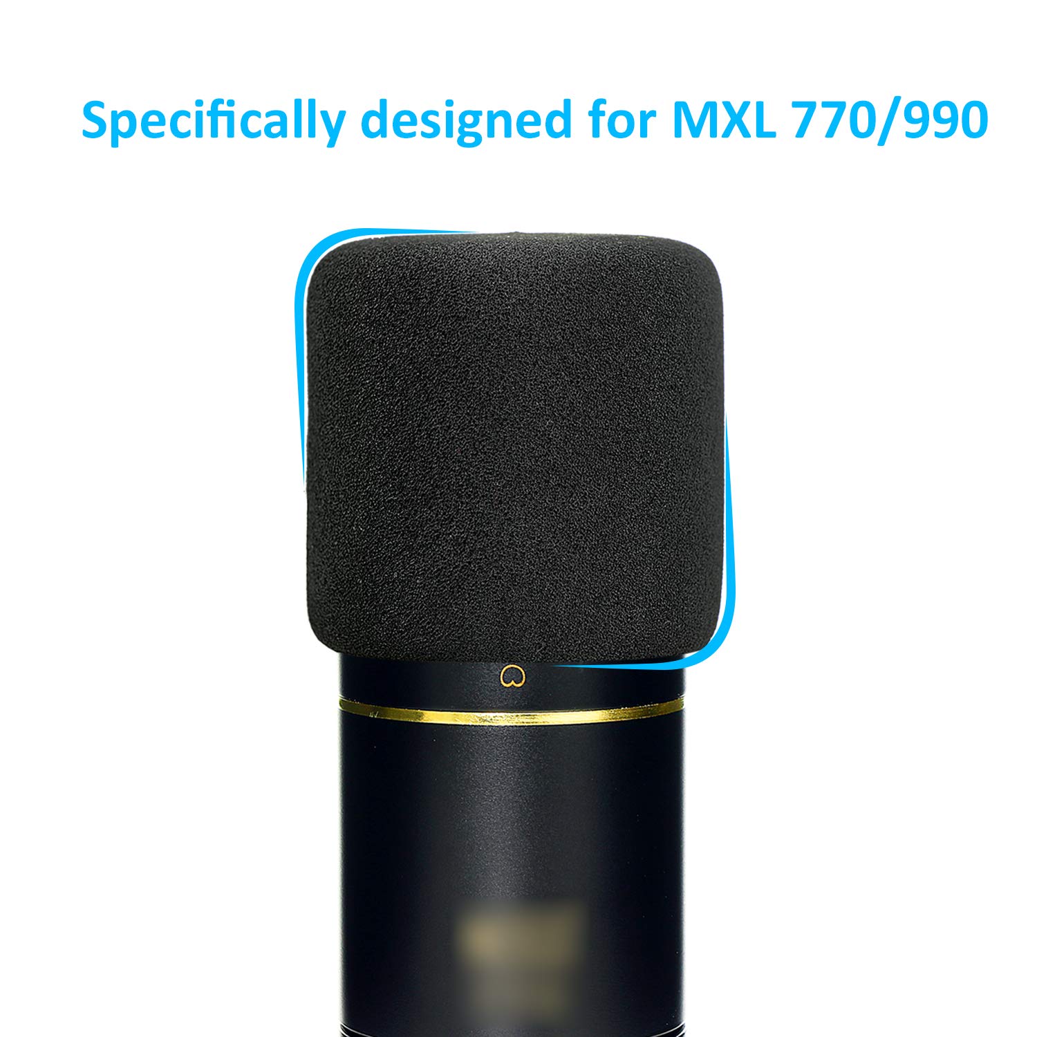 MXL 770 990 Microphone Stand with Pop Filter - Mic Suspension Boom Scissor Arm Stand with Foam Windscreen for MXL Mics 990 770 by YOUSHARES