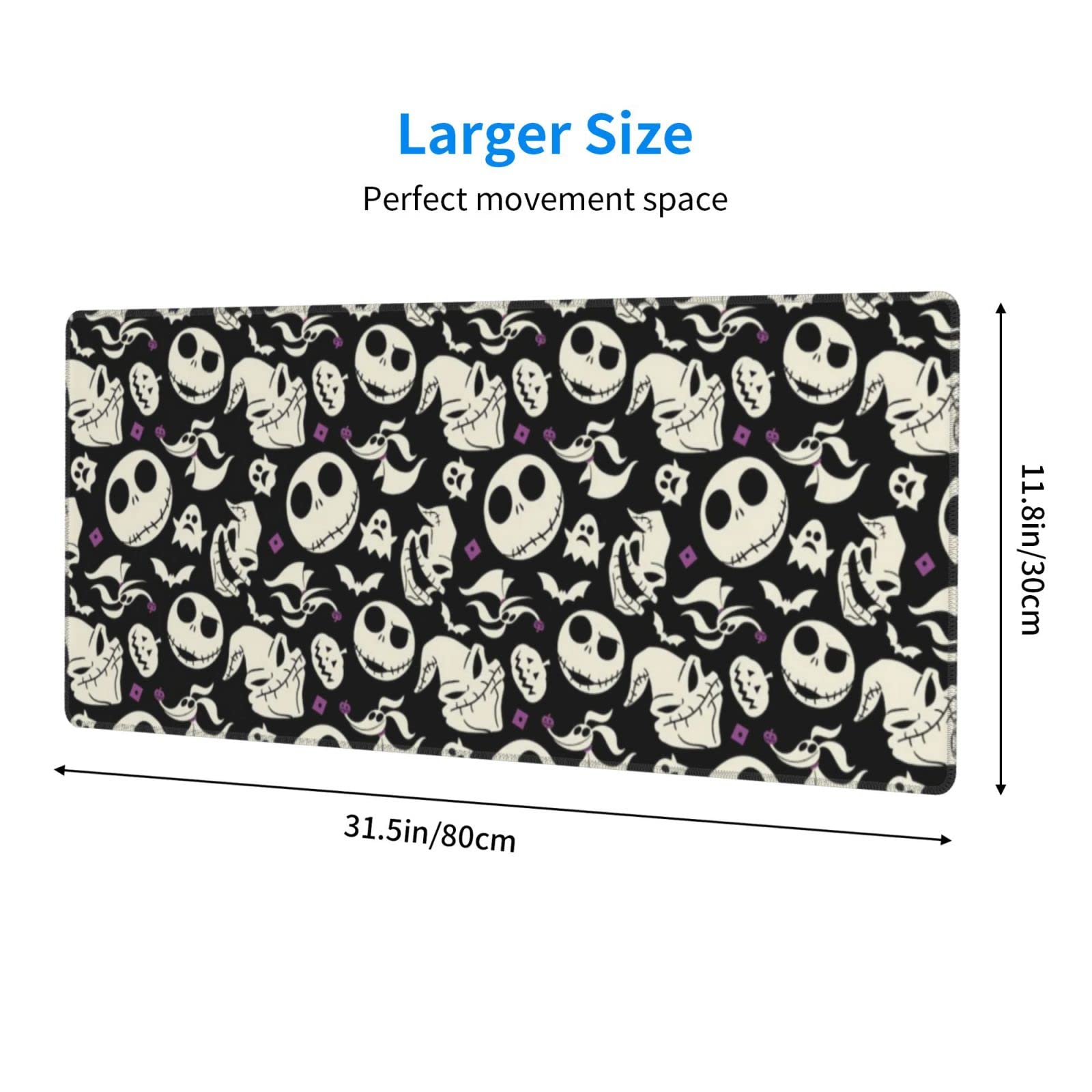Before Christmas Mouse Pad Non-Slip Rubber Bottom Mouse Pad for Computer 11.8 X 31.5 Inch Long Mouse Pad