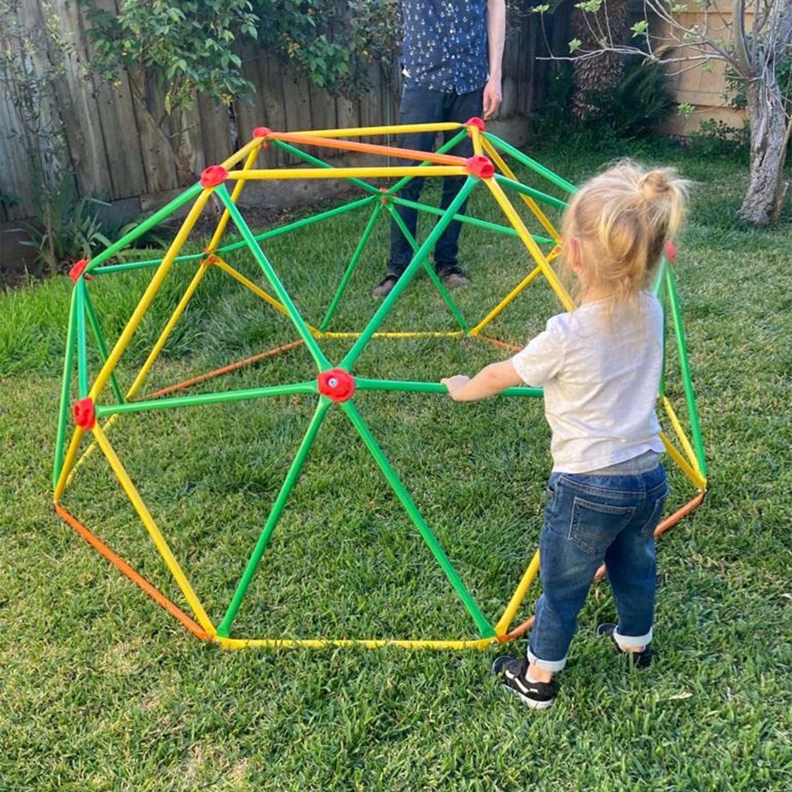 NAQIER 6FT Climbing Dome 2022 Upgraded Geometric Dome Climber for Kids Outdoor Jungle Gym Monkey Bars for Backyard Support 500LBS Indoor Climbing Toys for Toddlers 1-3