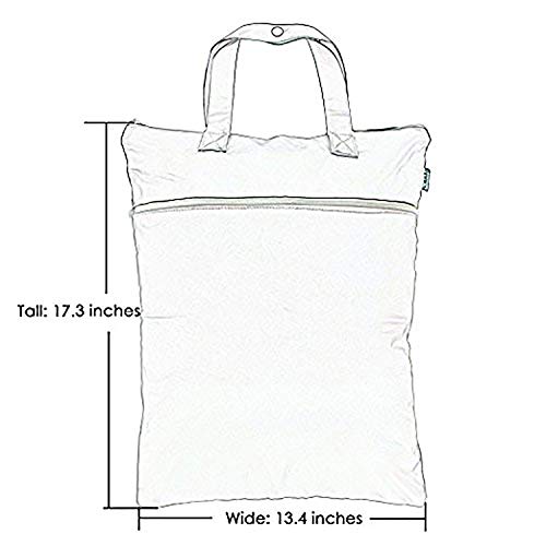 Teamoy Travel Hanging Wet Dry Bag Organizer (17.3 x 13.4 inches) with Two Compartments for Cloth Diaper, Laundry, Swimsuits and More, Easy to Hang Everywhere (M, Black Arrow)