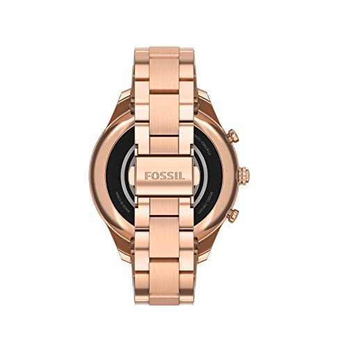 Fossil Stella Gen 6 Hybrid 40mm Stainless Steel Smart Watch, Color: Rose Gold (Model: FTW7063)
