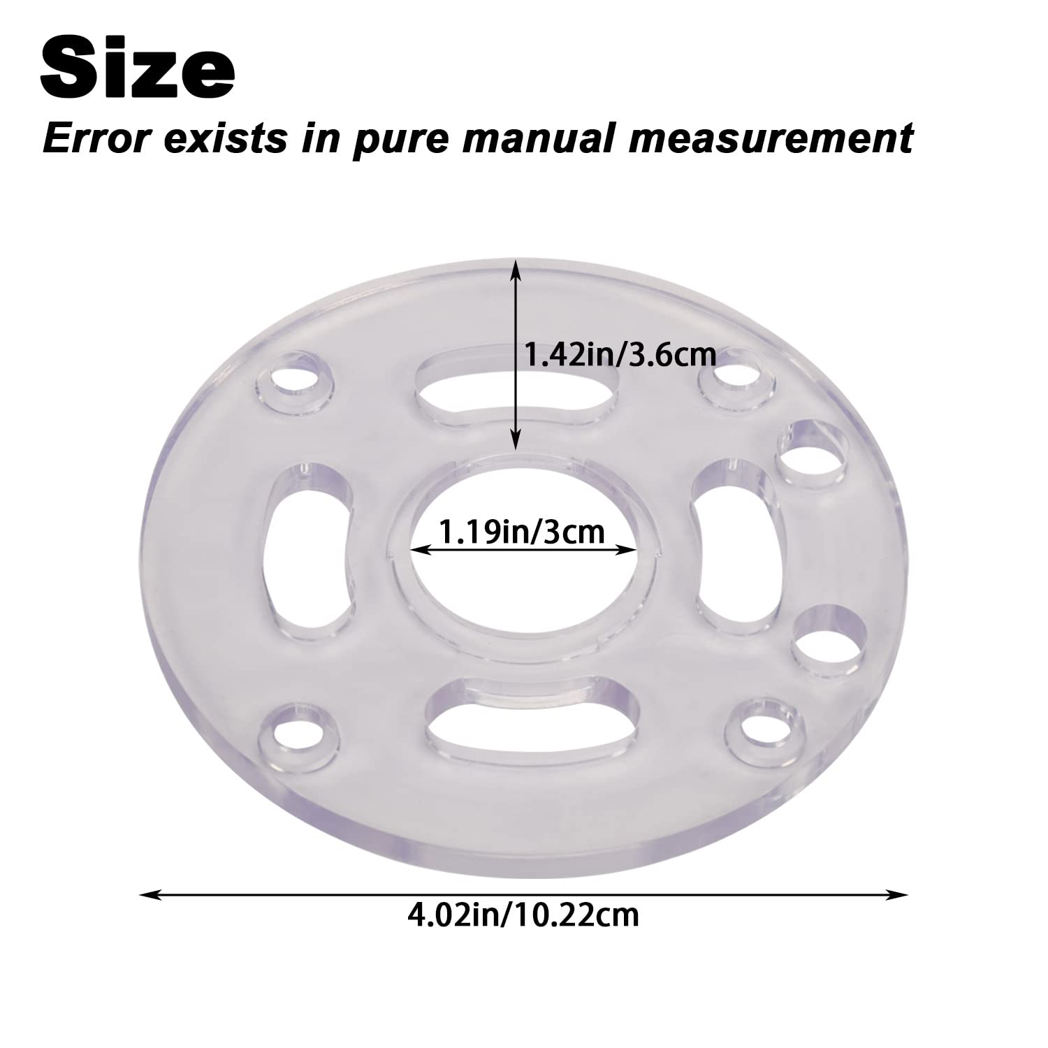 DNP613 Router Sub Base Compatible with D-EWALT 20V Compact Routers Round Subbase, Adopts a Transparent Design Ensure Maximum Visibility in Operation - for D-EWALT 611 Router Models (Round)