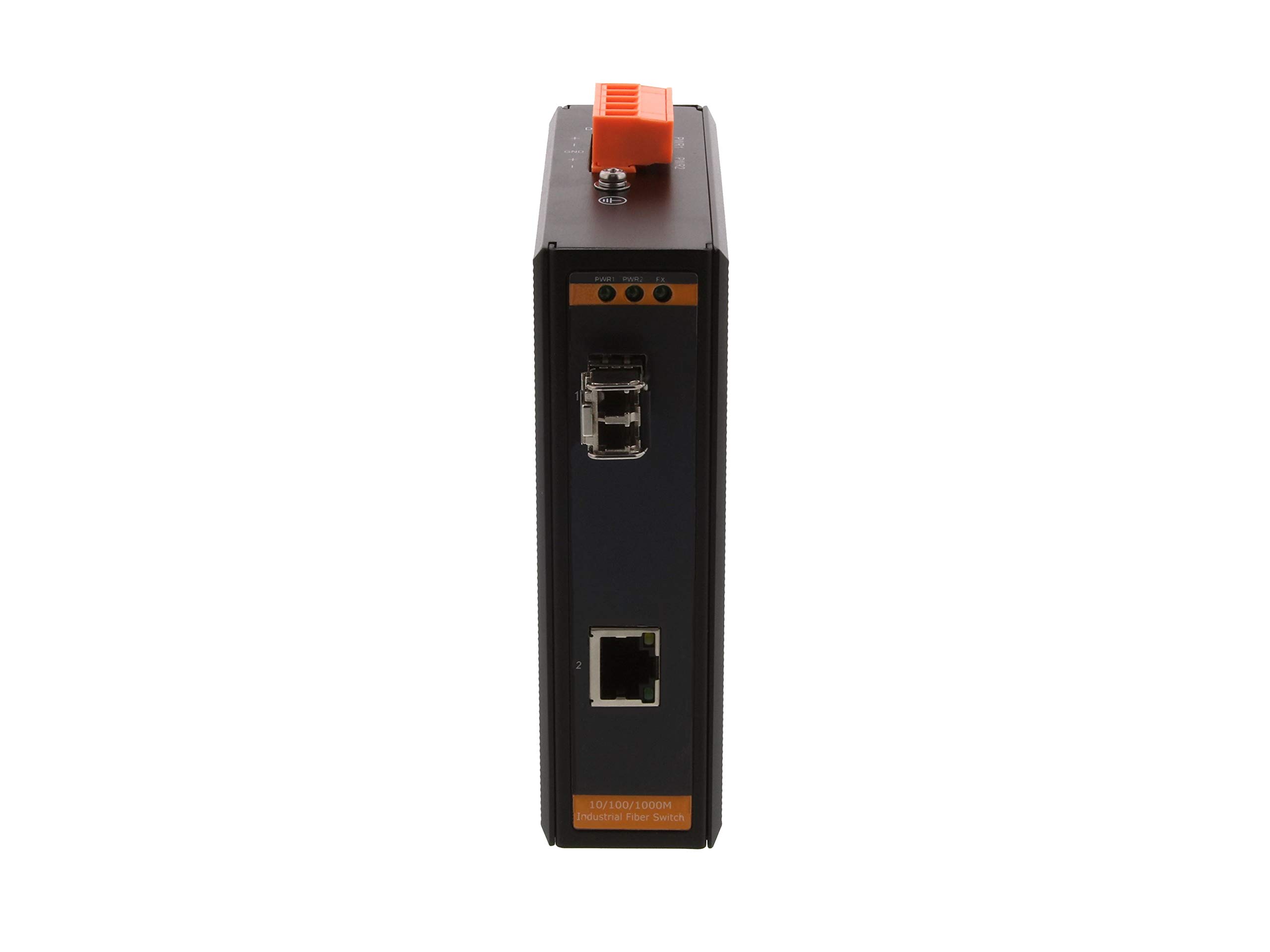 Networx Industrial Gigabit Ethernet Fiber Media Converter - 1000Base-LX - LC Multimode, 550m, 850nm, 1 Port