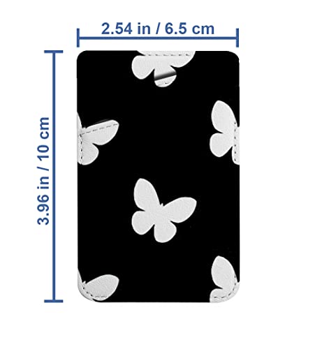 Diascia Pack of 2 - Cellphone Stick on Leather Cardholder ( Butterfly Girls Pattern Pattern ) ID Credit Card Pouch Wallet Pocket Sleeve