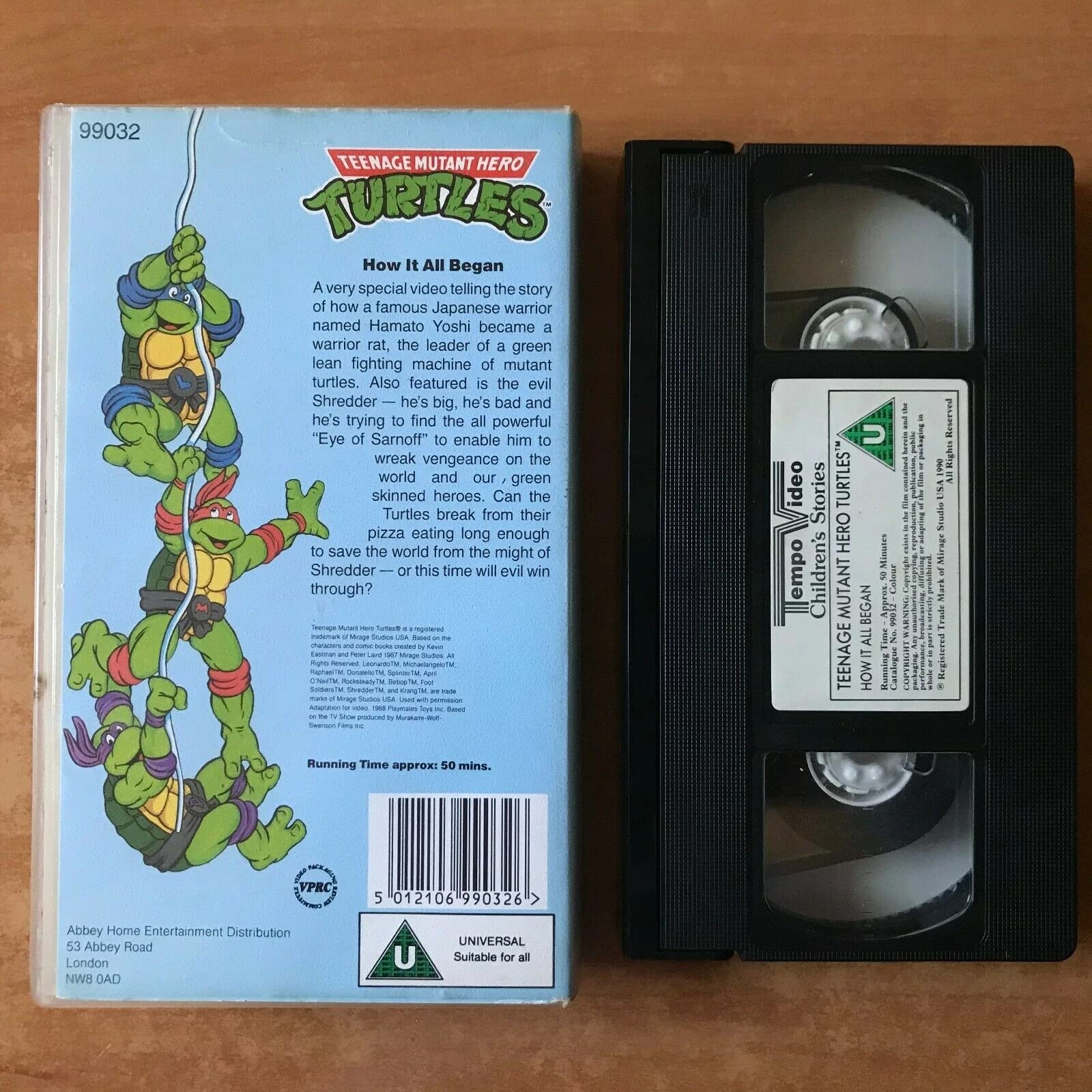 Teenage Mutant Hero Turtles: How It All Began [Tempo Video] Children's - Pal VHS