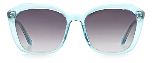 Fossil Women's Female Sunglass Style FOS 3116/S Rectangular, Crystal Teal/Gray Shaded, 54mm, 17mm