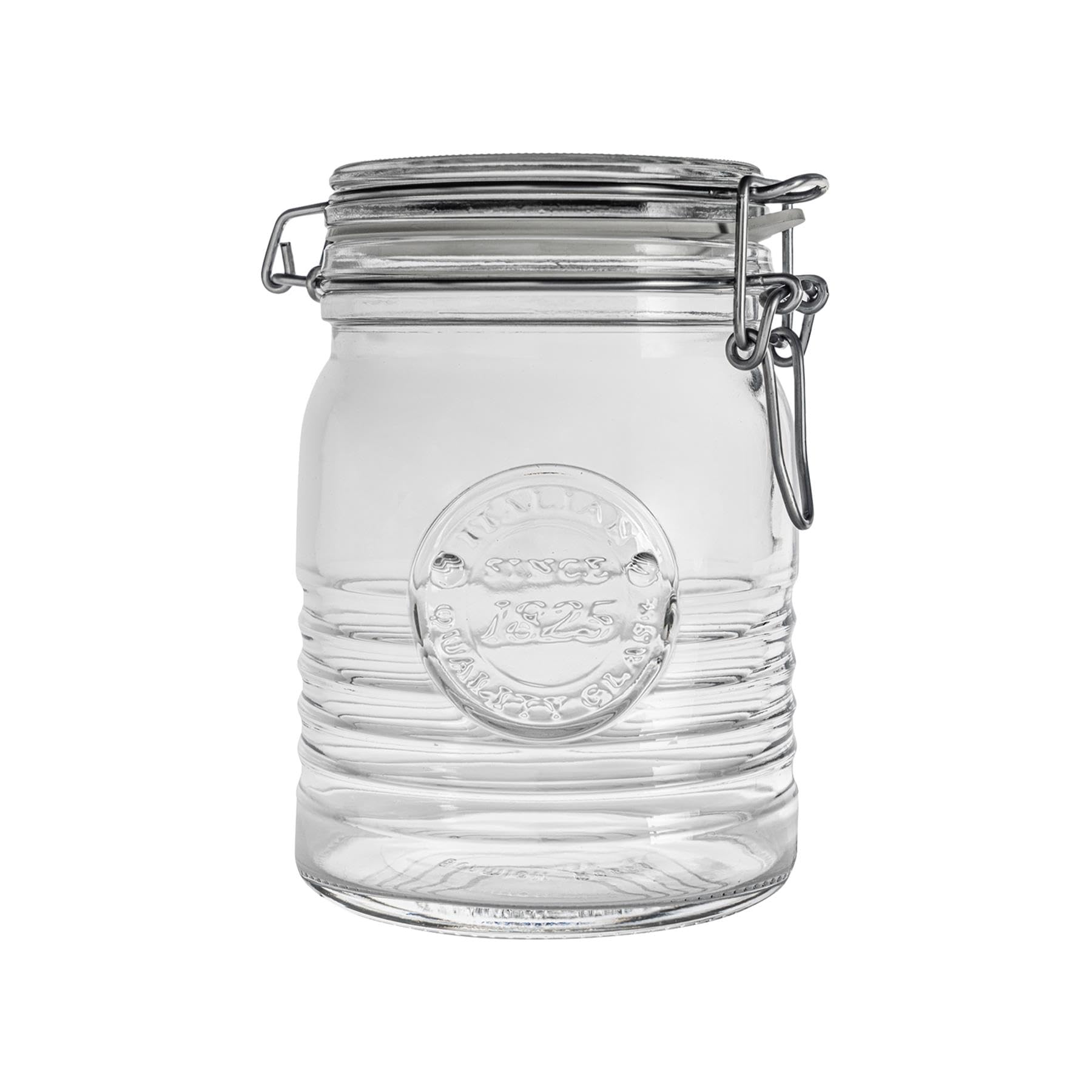 Bormioli Rocco Officina 1825 Glass Storage Jar with Airtight Clip Lid - 750ml