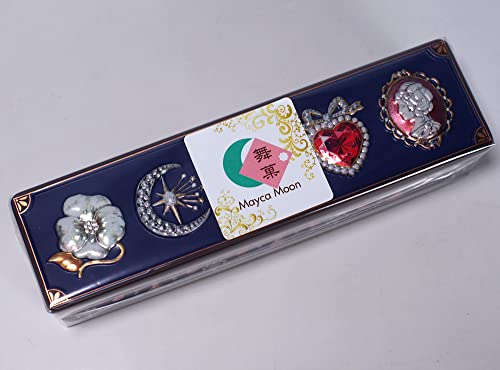 Mayca Moon Konpeito Candy Crystal type Bijou Jewel Can Japanese Tiny Sugar Candy (Blue Bijou & Rainbow)